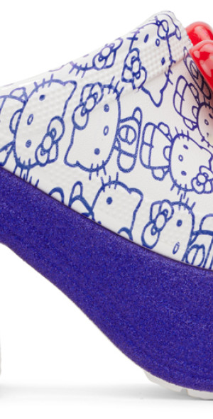 Crocs - White & Blue Hello Kitty Siren Heels