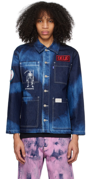 DEVÁ STATES - Navy Faded Denim Jacket