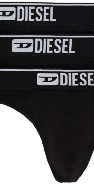 Diesel - Three-Pack Black Umbr-String Thong