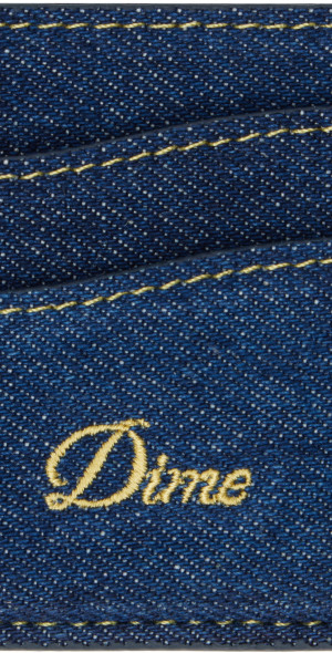 Dime - Blue Cursive Card Holder