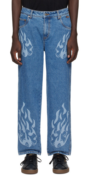 Dime - Blue Flamepuzz Jeans