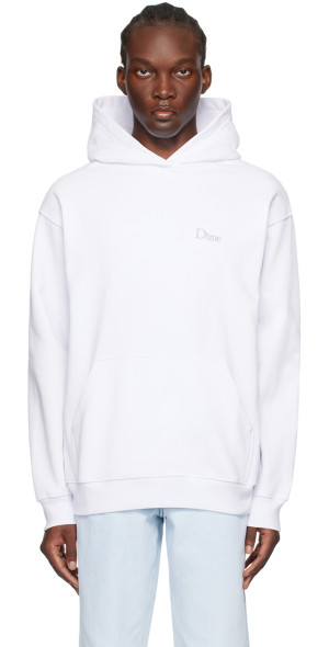 Dime - White Classic Hoodie