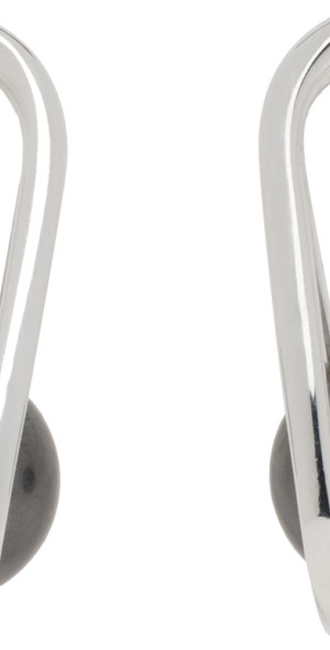 Dion Lee - Silver Medium Cage Earrings