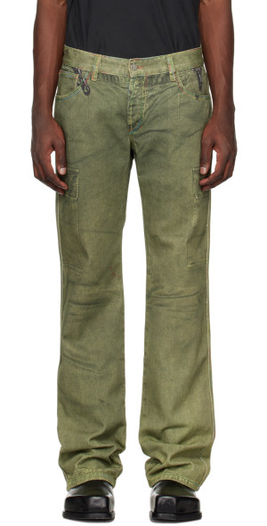 division - (di)vision Green Printed Army Jeans