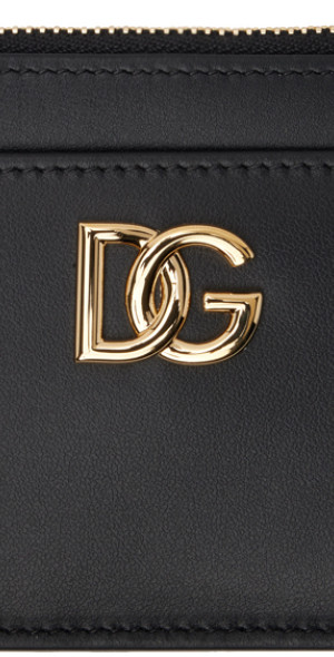 Dolce & Gabbana - Black Calfskin DG Logo Card Holder