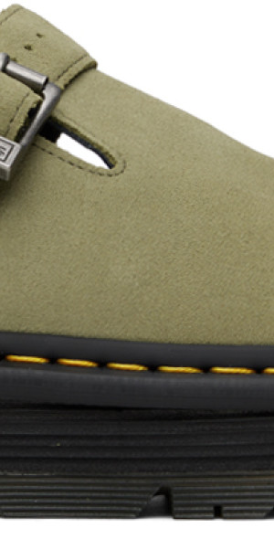 Dr. Martens - Green Zebzag Slingback Platform Mules