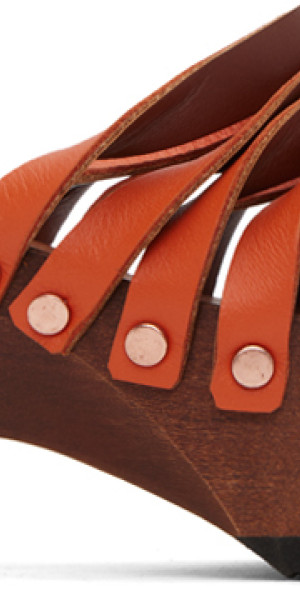 Eckhaus Latta - Brown Wood Sandals