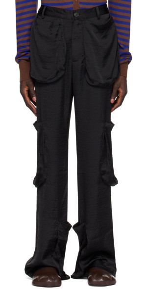 Edward Cuming - Black Patch Pocket Cargo Pants