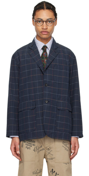 Engineered Garments - Navy Check Blazer