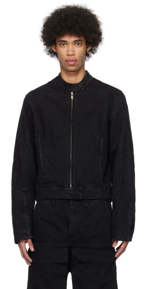 Entire Studios - Black Moto Denim Jacket