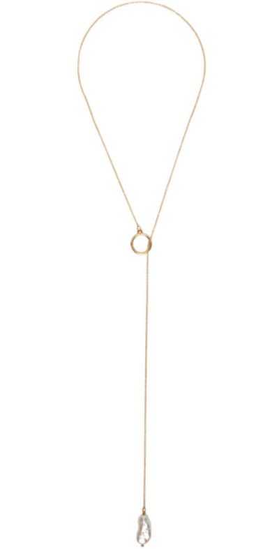 FARIS - SSENSE Exclusive Gold Perla Lariat Necklace