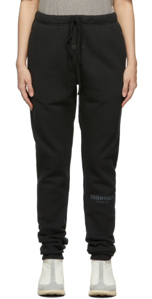 Fear of God ESSENTIALS - Black Logo Sweat Lounge Pants