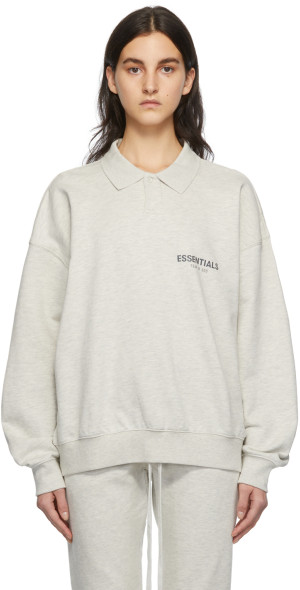 Fear of God ESSENTIALS - Grey French Terry Polo
