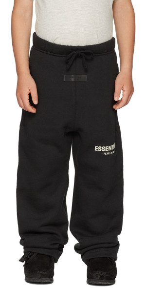 Fear of God ESSENTIALS - Kids Black Logo Lounge Pants