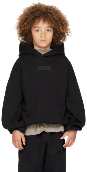 Fear of God ESSENTIALS - Kids Black Patch Hoodie