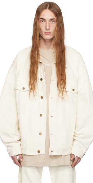 Fear of God ESSENTIALS - Off-White Patch Denim Jacket
