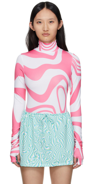 FENSI - SSENSE Exclusive White & Pink Oraculo Bodysuit