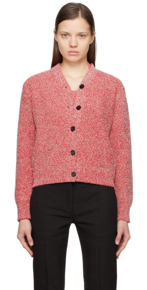 Ferragamo - Red Bouclé Cardigan