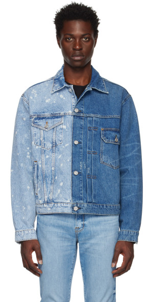 FRAME - Blue Half x Half Denim Jacket