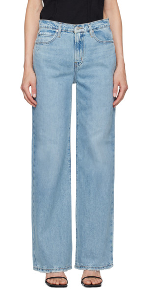 FRAME - Blue 'Le Jane Wide Leg' Jeans