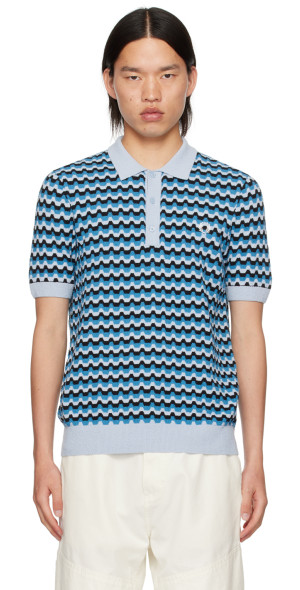 Fred Perry - Blue Jacquard Polo