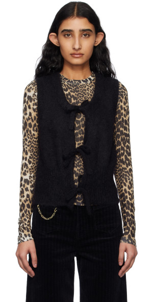 GANNI - Black Tie String Vest