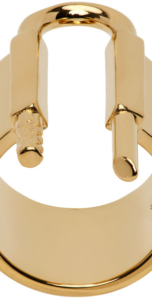 Givenchy - Gold U Lock Ring