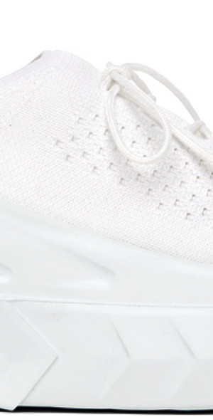 Givenchy - White Marshmallow Wedge Sneakers