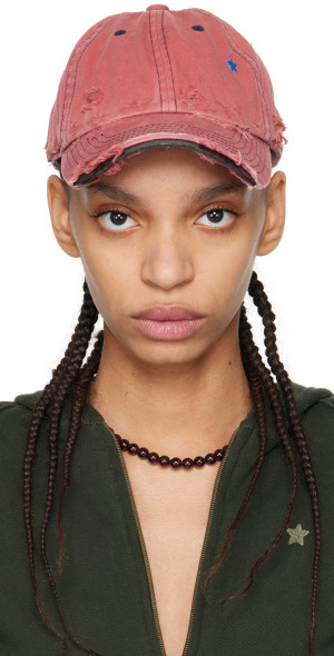 GREG ROSS - Red GR Distressed Cap