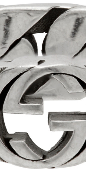 Gucci - Silver Thin Chain Interlocking G Ring