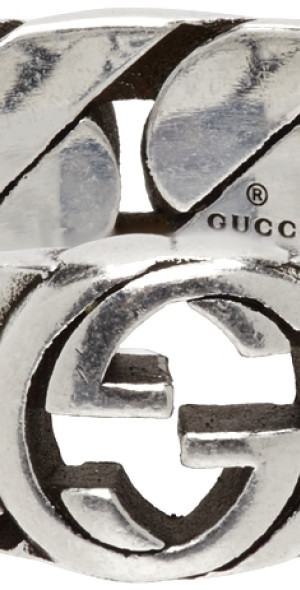 Gucci - Silver Wide Interlocking G Ring