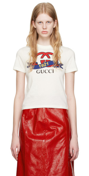 Gucci - White Interlocking G 1921 T-Shirt