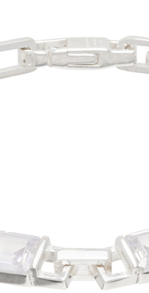 Hatton Labs - Silver & White Uncuffed Bracelet