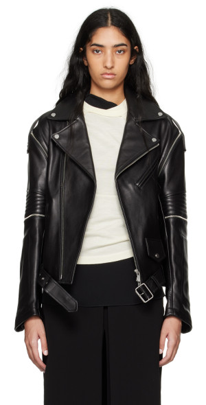 Helmut Lang - Black Astro Biker Leather Jacket