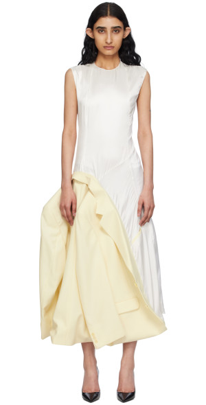 HODAKOVA - Off-White Inside Out Suit Jacket Maxi Dress