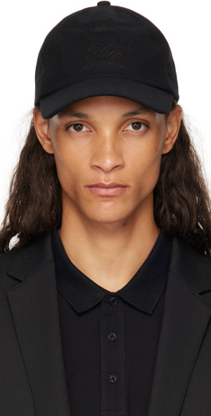 Hugo - Black Embroidered Cursive Logo Cap