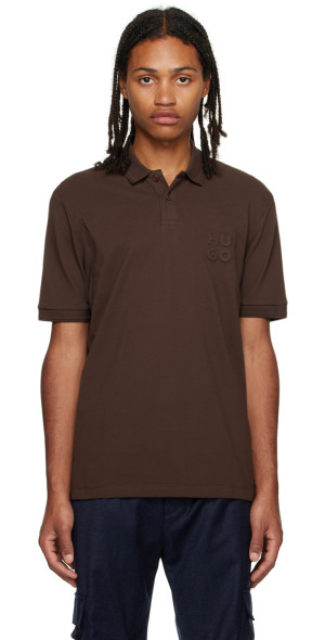 Hugo - Brown Embossed Polo