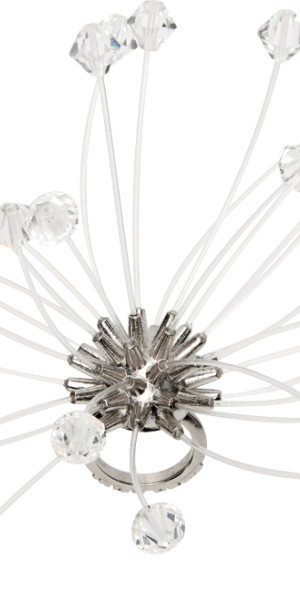 HUGO KREIT - Silver Crystal Ball Ring