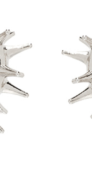 HUGO KREIT - Silver Spiky Heart Earrings