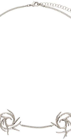 HUGO KREIT - SSENSE Exclusive Silver Mini Coral Twist Necklace