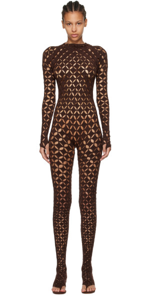 Isa Boulder - Brown Argyle Centauri Jumpsuit