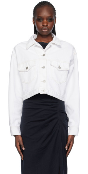 Isabel Marant - White Tadia Denim Jacket