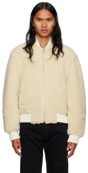 Jacquemus - Off-White Le Chouchou 'Le Blouson Pilou' Shearling Jacket