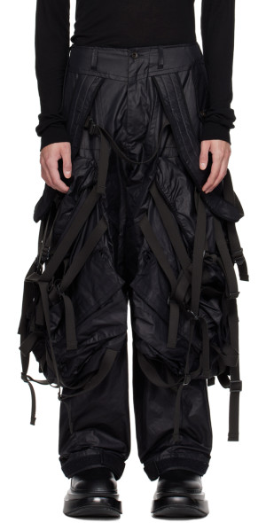 Julius - Black Backpack Cargo Pants