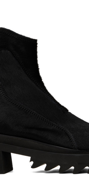 Julius - Black Cow Hair Boots