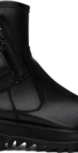 Julius - Black Double-Sole Engineer Boots