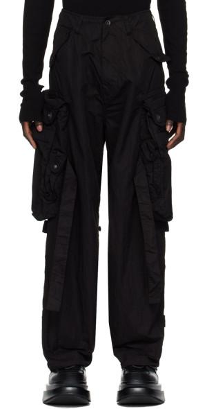 Julius - Black Gas Mask Cargo Pants