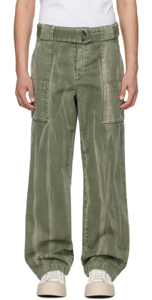 JW Anderson - Green Wide-Leg Cargo Pants