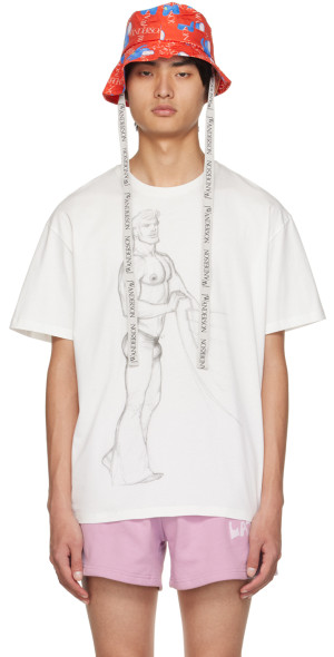 JW Anderson - Red Asymmetric Bucket Hat