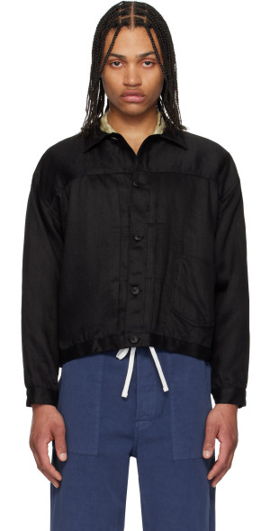 KAPTAIN SUNSHINE - Black Linen Tracker Jacket